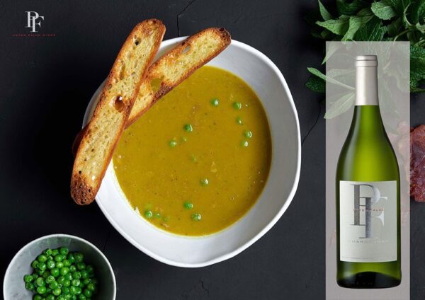 Pea and Eisbein Soup paired with PF Chardonnay 2019 - Peter Falke Wines